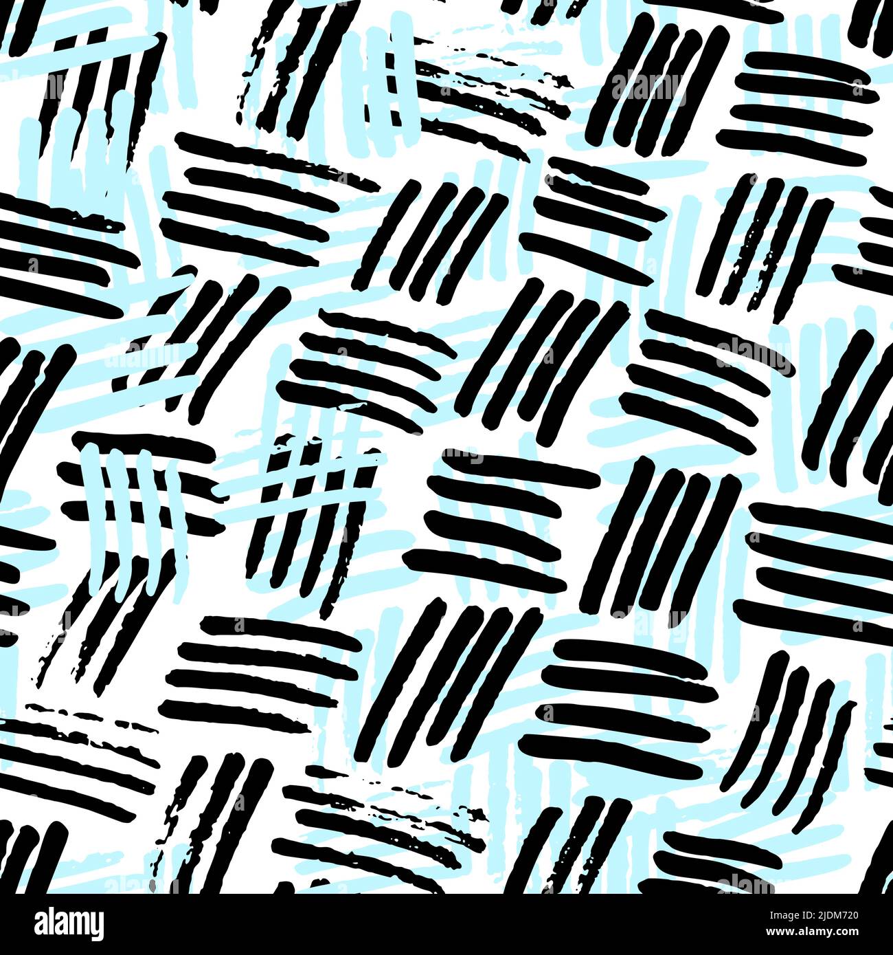 Handwritten doodles seamless pattern. Lines and shapes Stock Vector ...