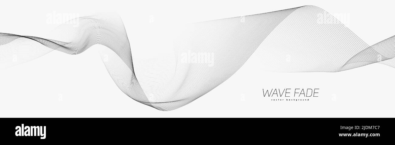 Abstract background with faded line waves. Warped waveform Stock Vector ...