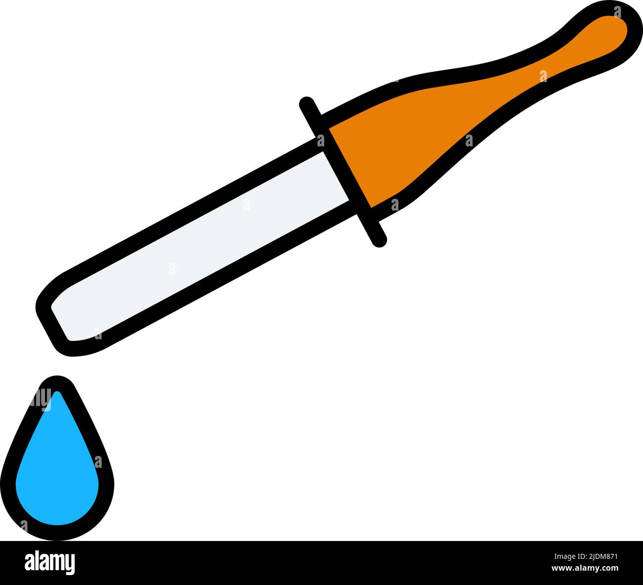 Dropper Icon. Editable Bold Outline With Color Fill Design. Vector ...
