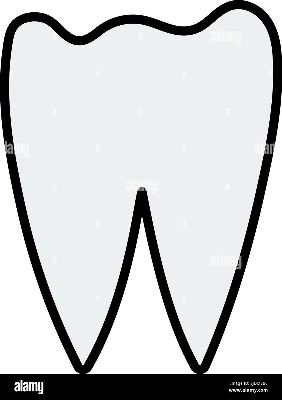Tooth Icon. Editable Bold Outline With Color Fill Design. Vector ...
