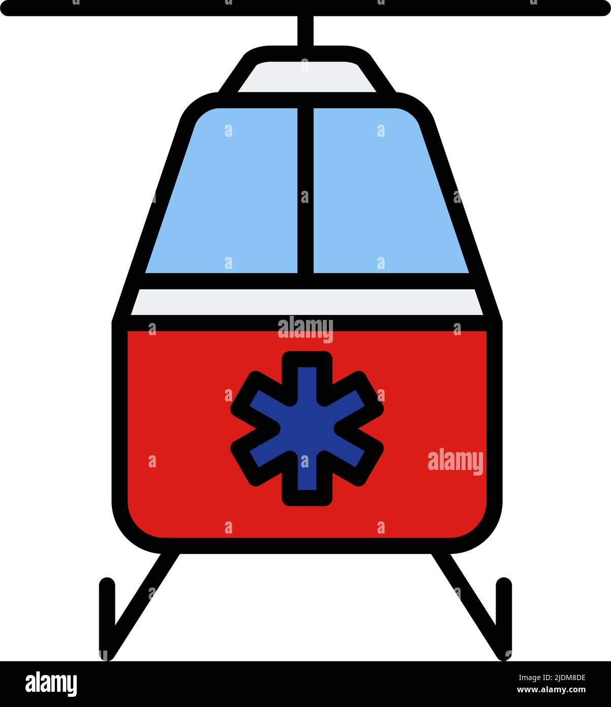 Medevac Icon. Editable Bold Outline With Color Fill Design. Vector ...