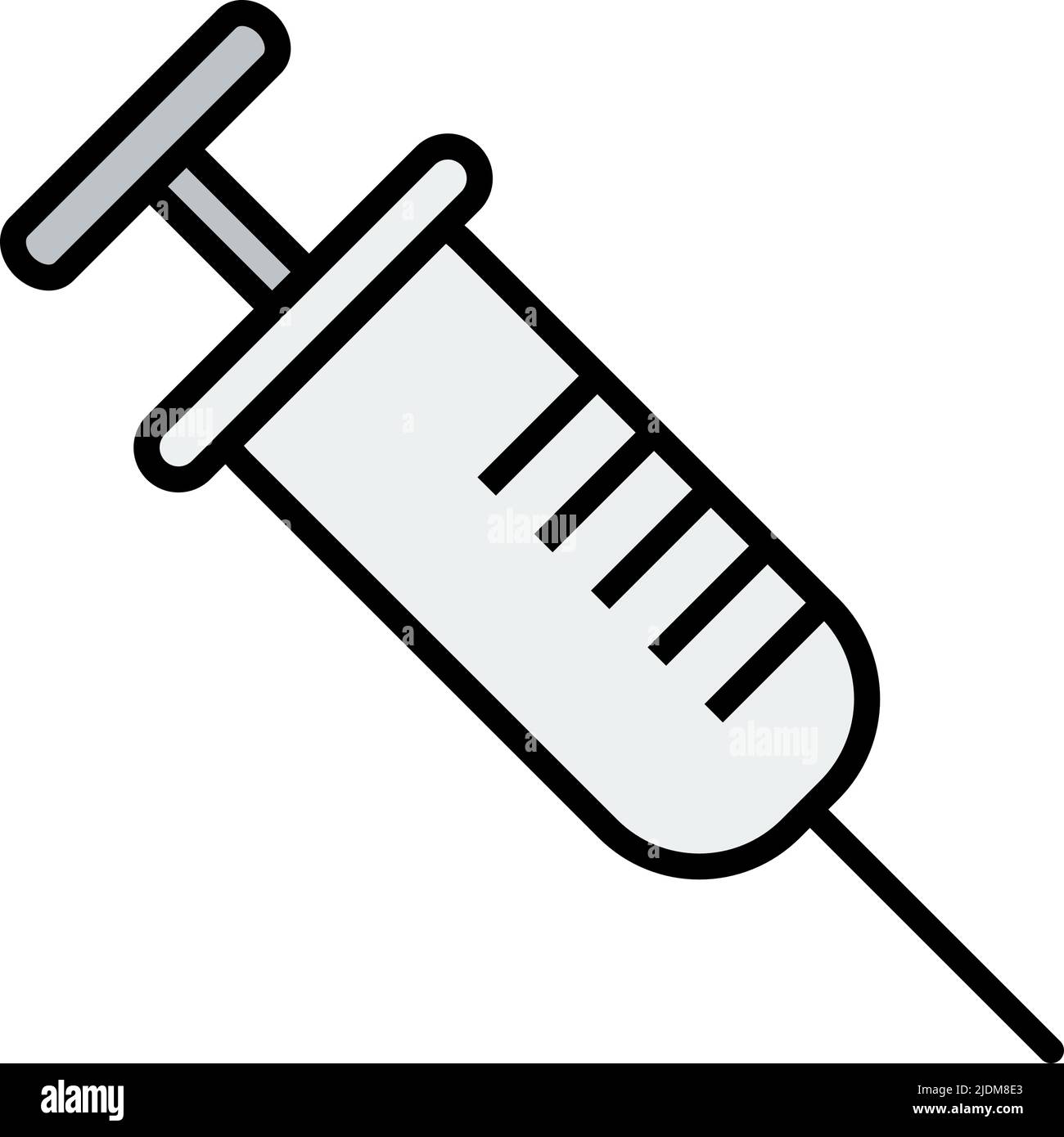 Syringe Icon. Editable Bold Outline With Color Fill Design. Vector ...