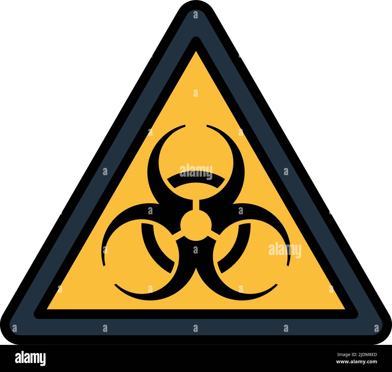 Biohazard Icon. Editable Bold Outline With Color Fill Design. Vector ...