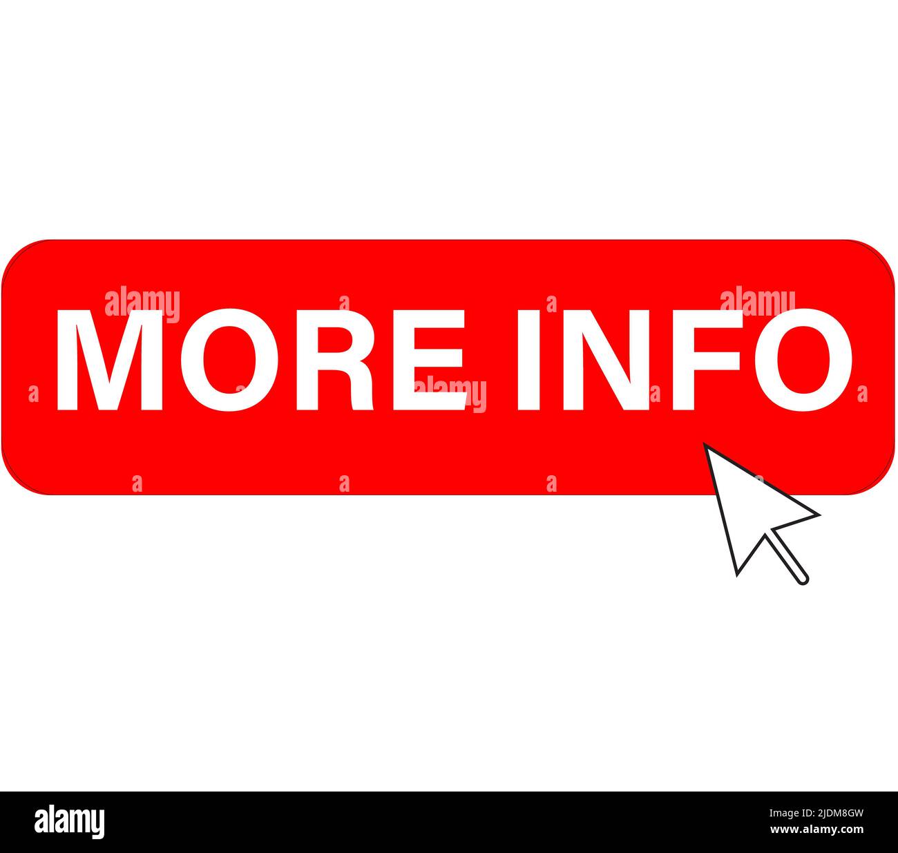 more info button with cursor on white background. more with cursor ...