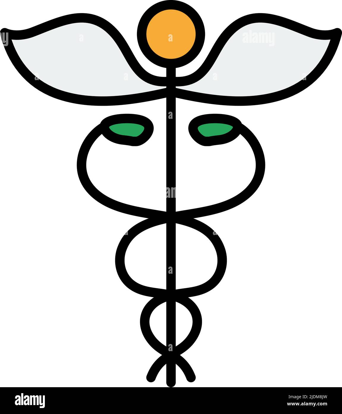 Medicine Sign Icon. Editable Bold Outline With Color Fill Design ...