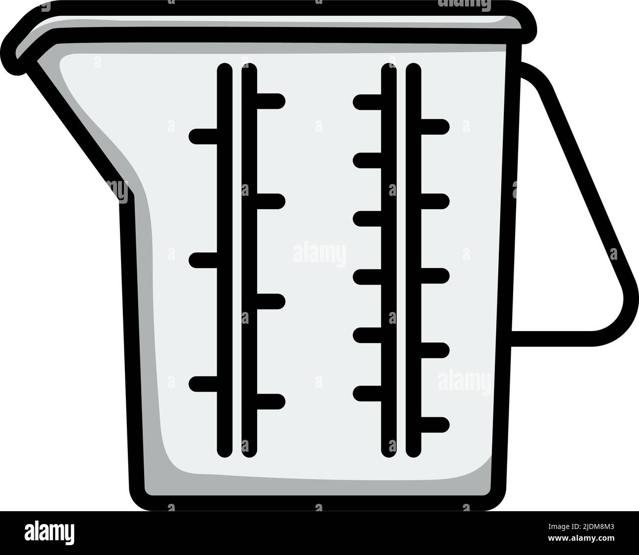 Measure Glass Icon. Editable Bold Outline With Color Fill Design ...
