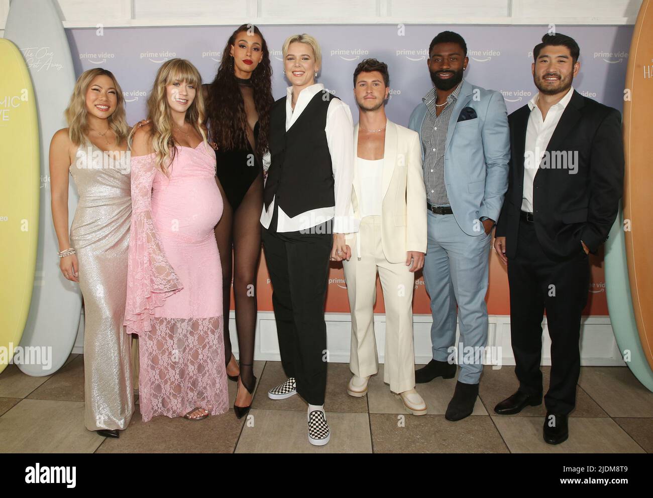 Santa Monica, Ca. 21st June, 2022. Jeff Perla, Kasey Ma, Vince Xu ...