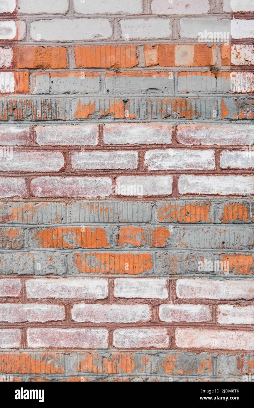Colored old painted brickwork vertical wall texture background Stock ...