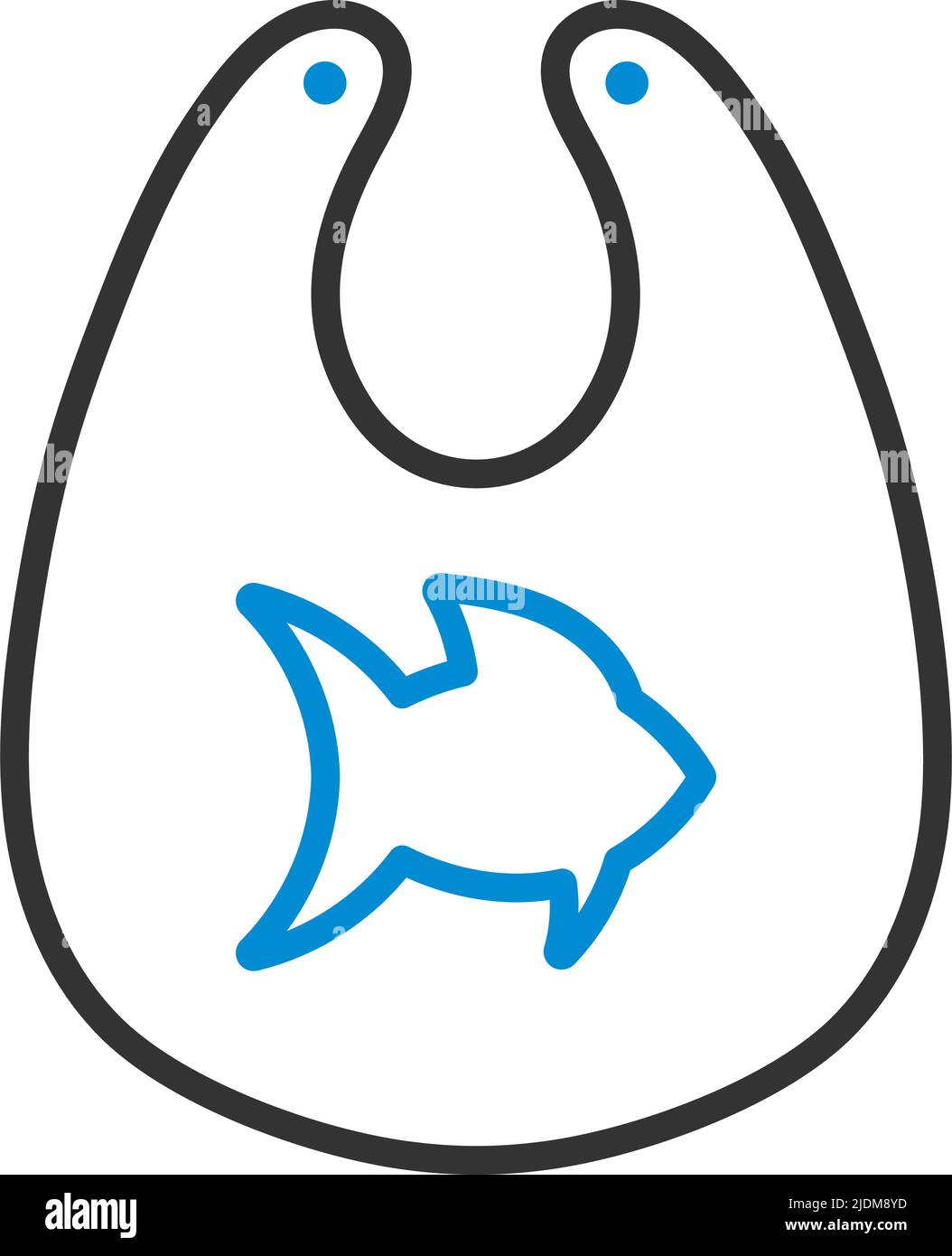 Bib Icon. Editable Bold Outline With Color Fill Design. Vector ...