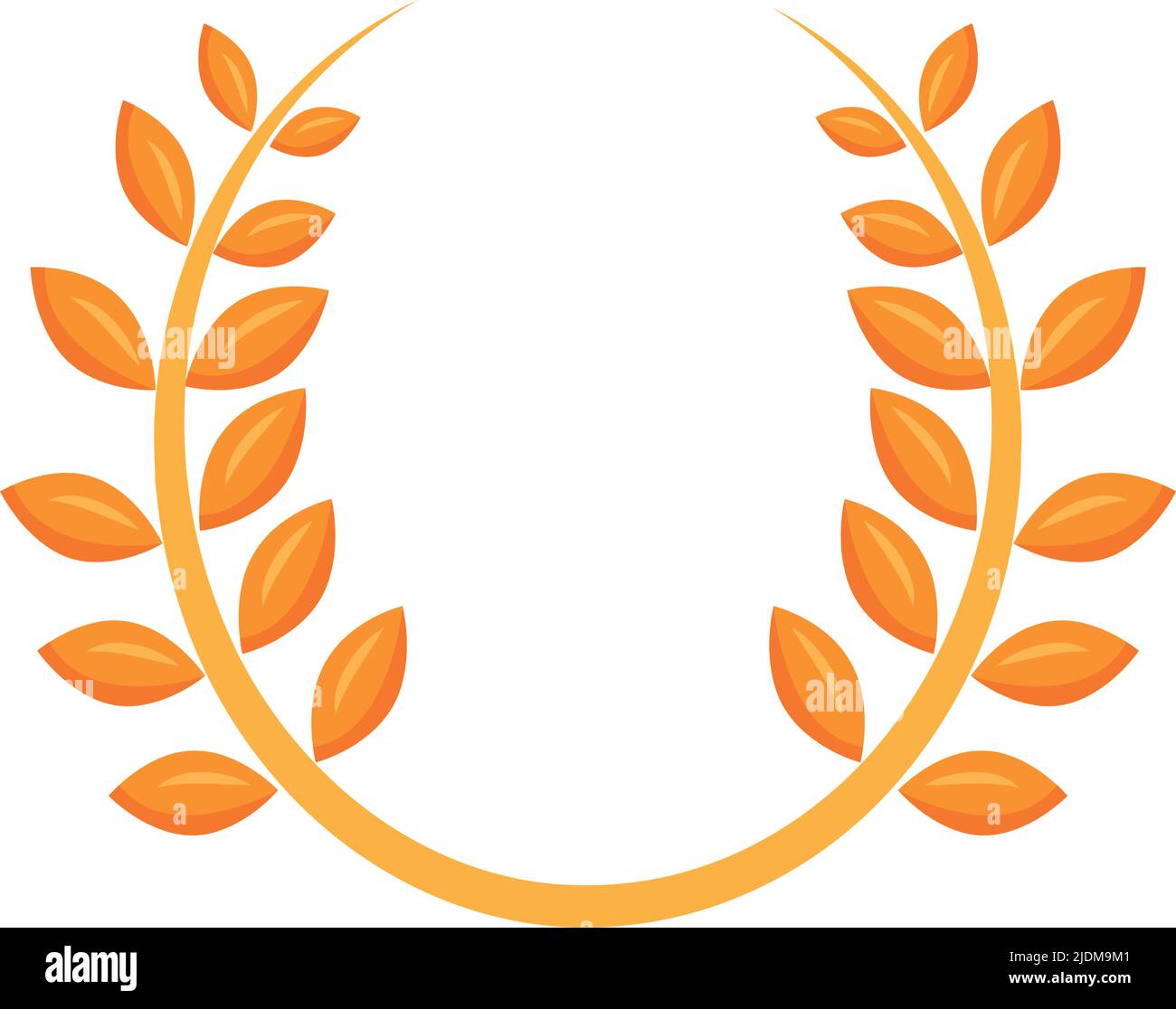 Gold wreath semi flat color vector object Stock Vector Image & Art - Alamy