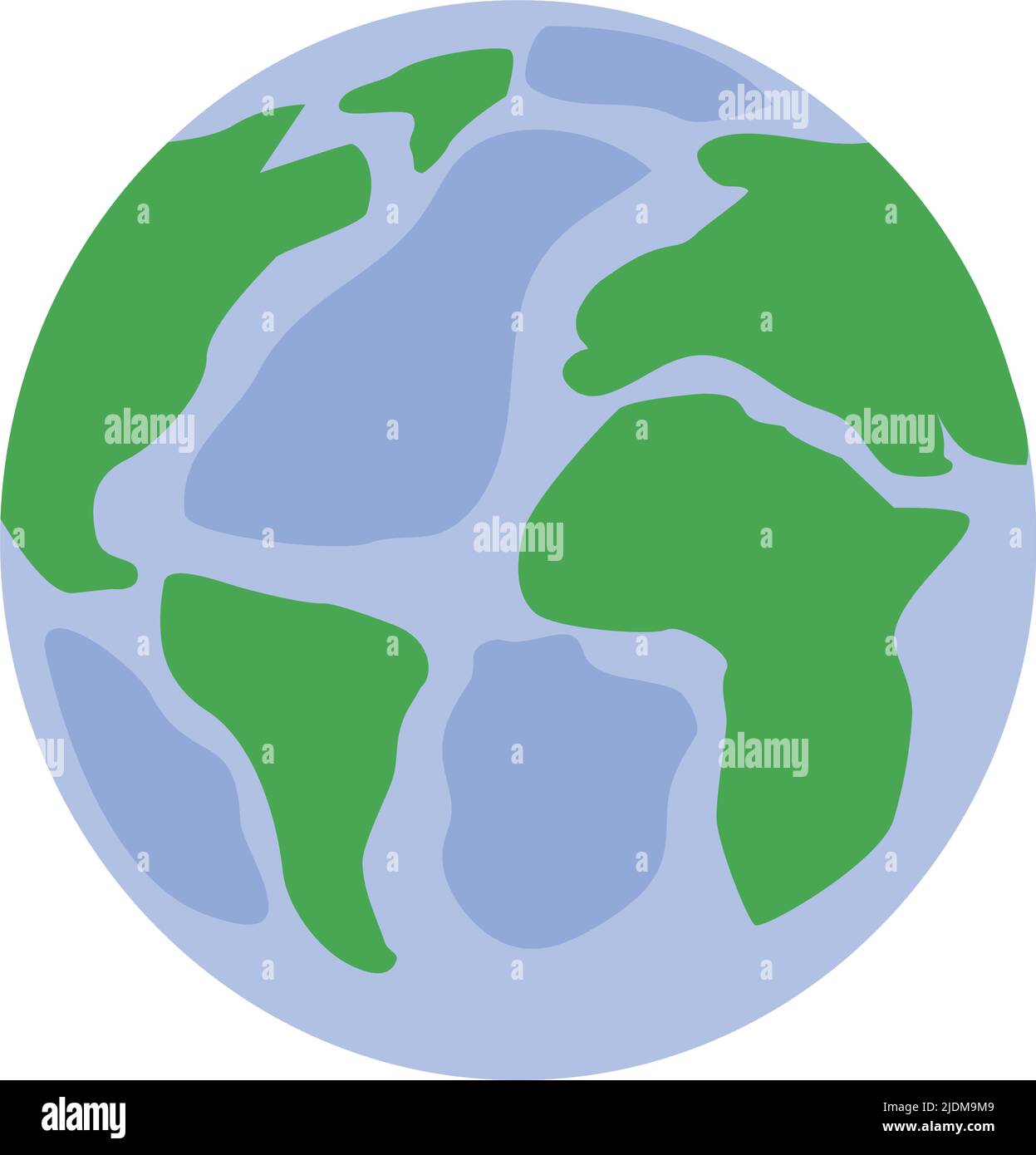 Spherical earth map semi flat color vector object Stock Vector Image ...