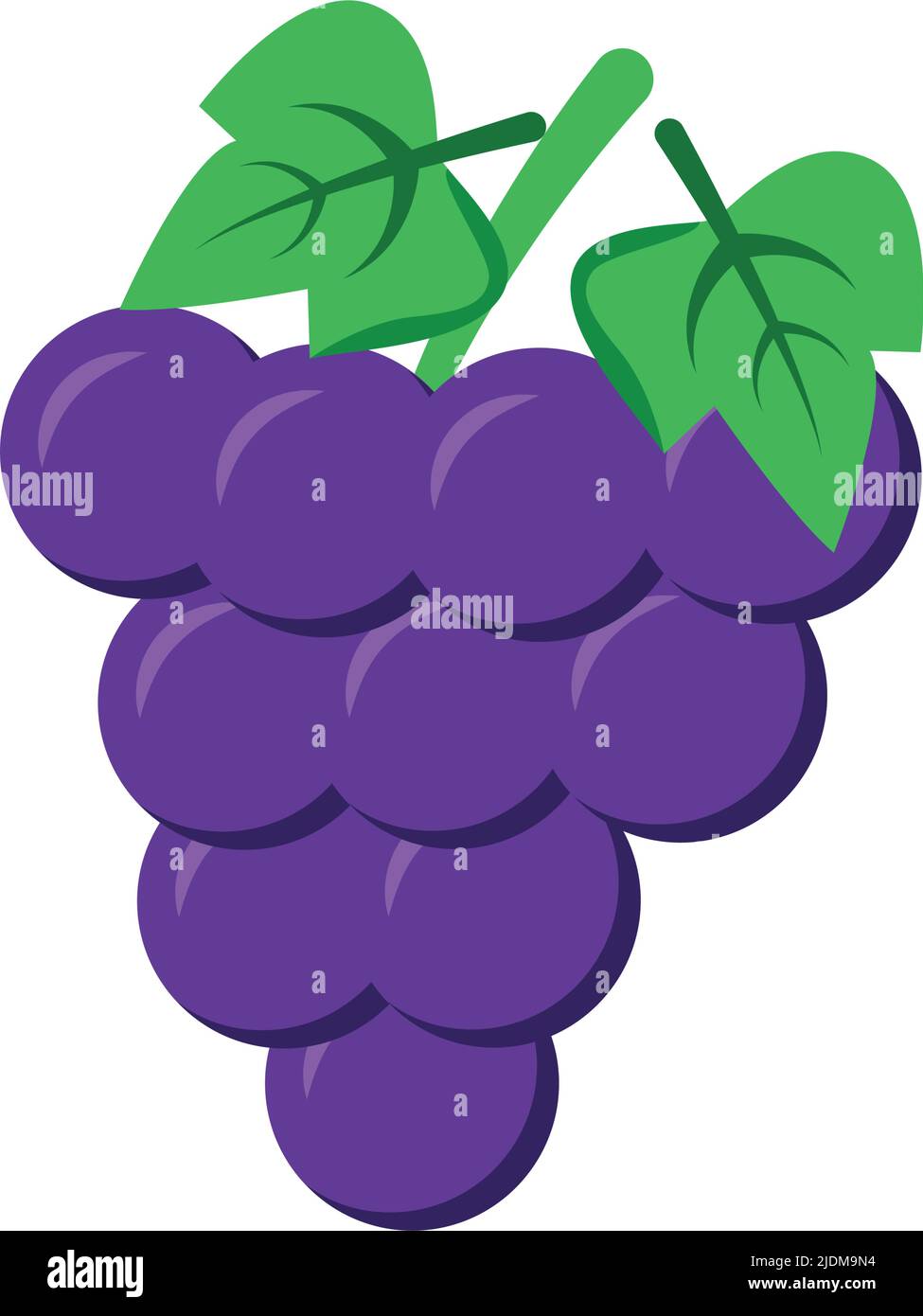 Cluster of grapes semi flat color vector object Stock Vector Image ...