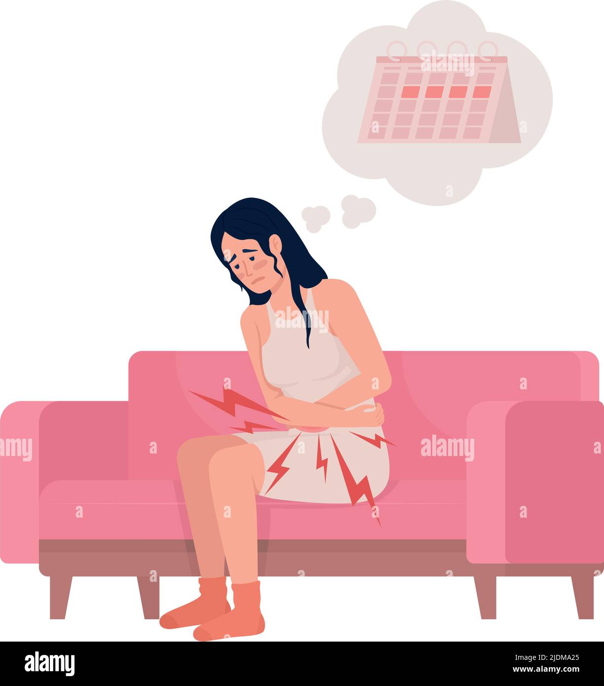 Period pain cartoon hi-res stock photography and images - Alamy