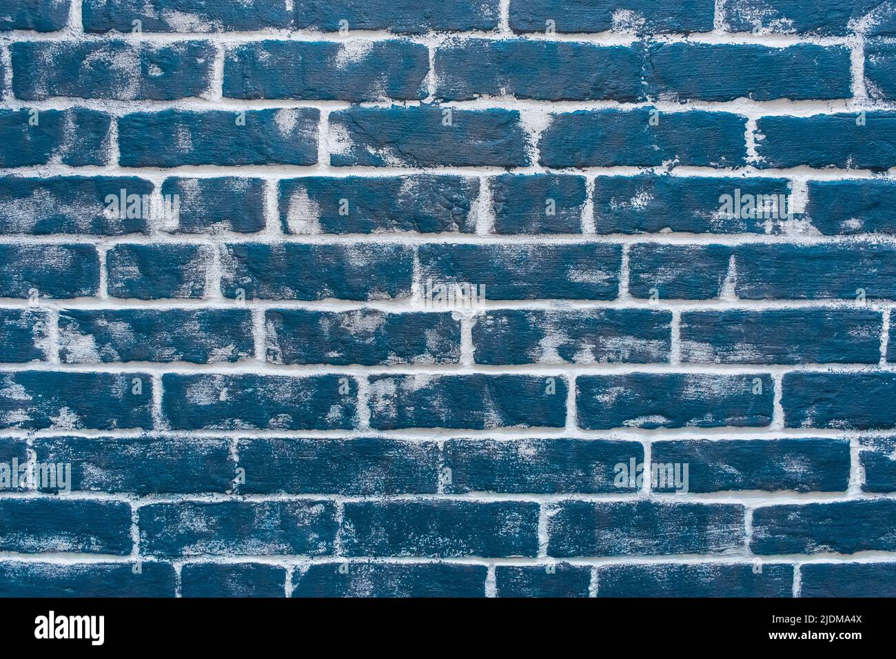 Blue brick wall of interior facade texture background architecture ...