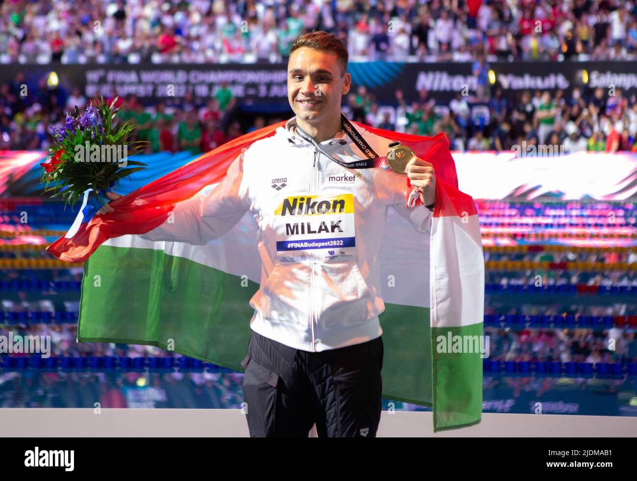 Kristof Milak of Hungary Gold medal, Men 200 M Butterfly during the ...