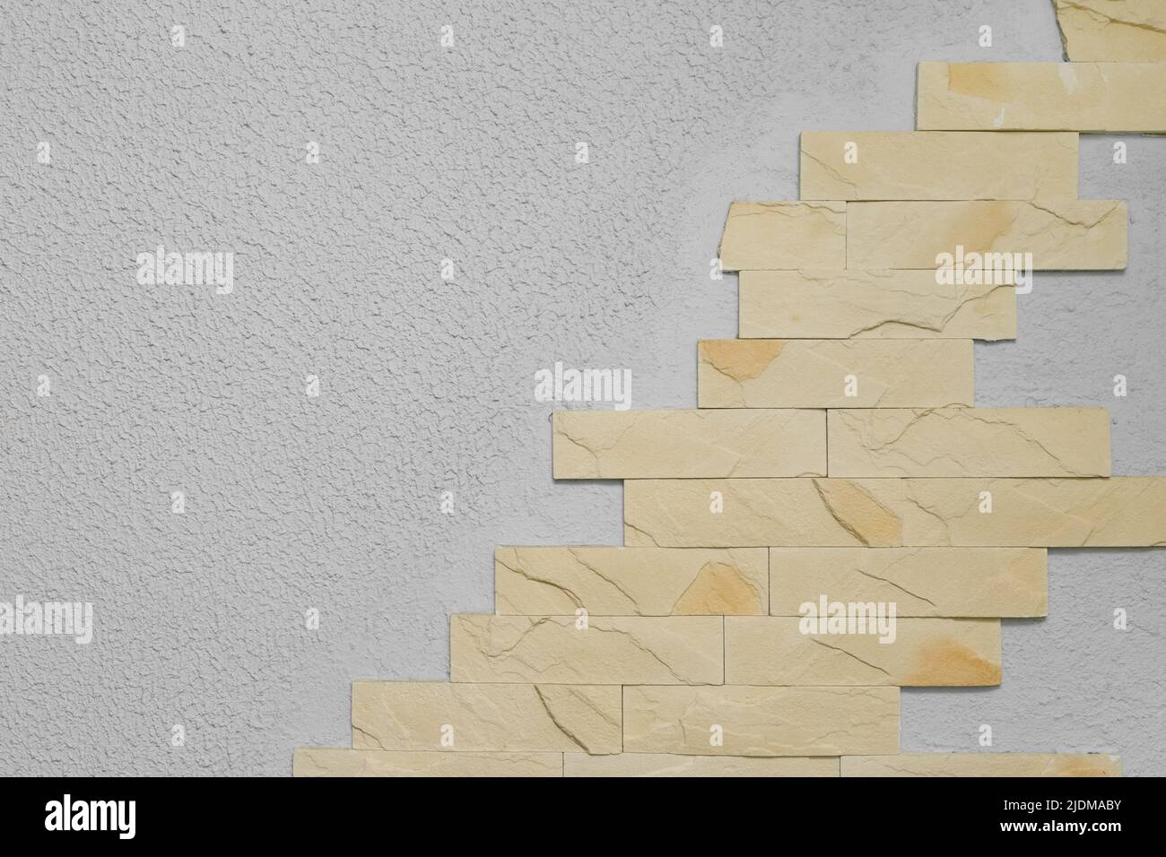 Light brick element fragment abstract interior design wall pattern sand ...