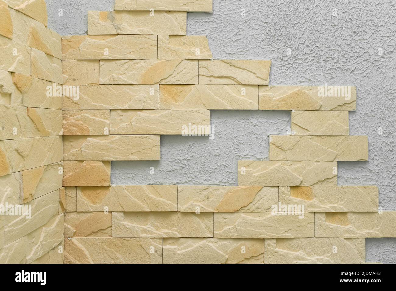 Light brick element fragment abstract interior design wall pattern sand ...