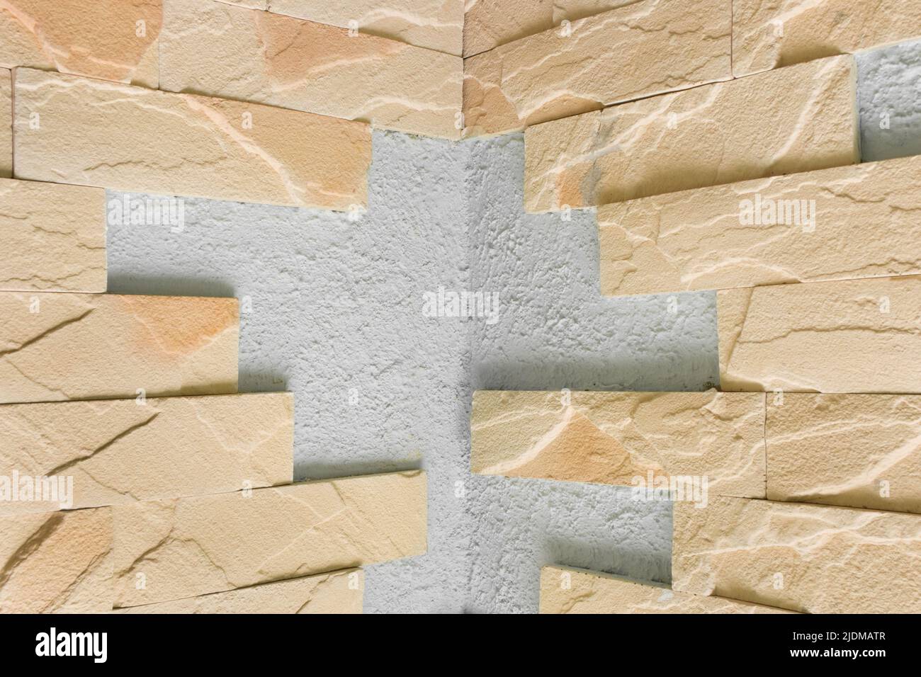 Light brick element fragment abstract interior design wall pattern sand ...