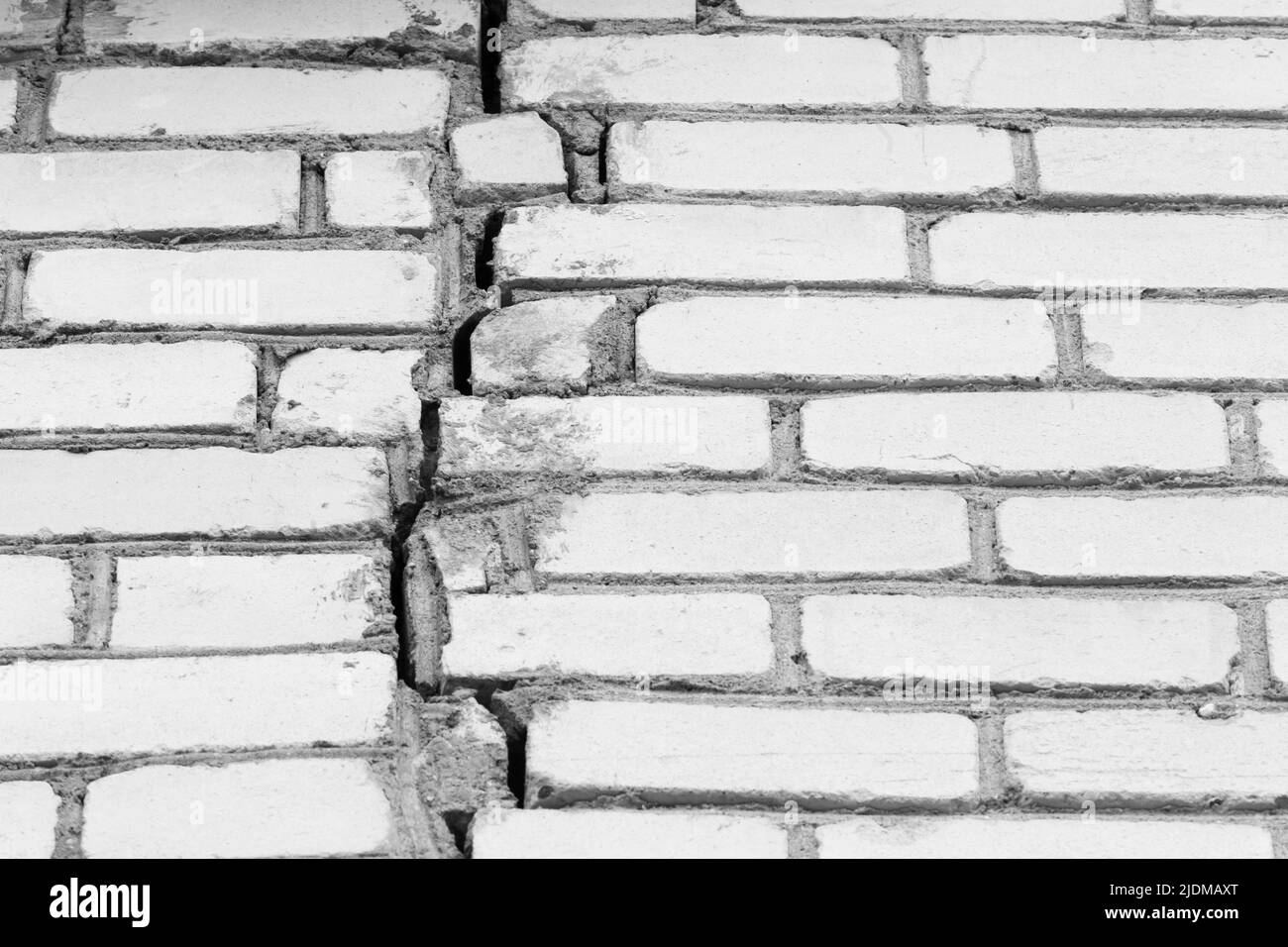 Cracked Brick Wall Drawing