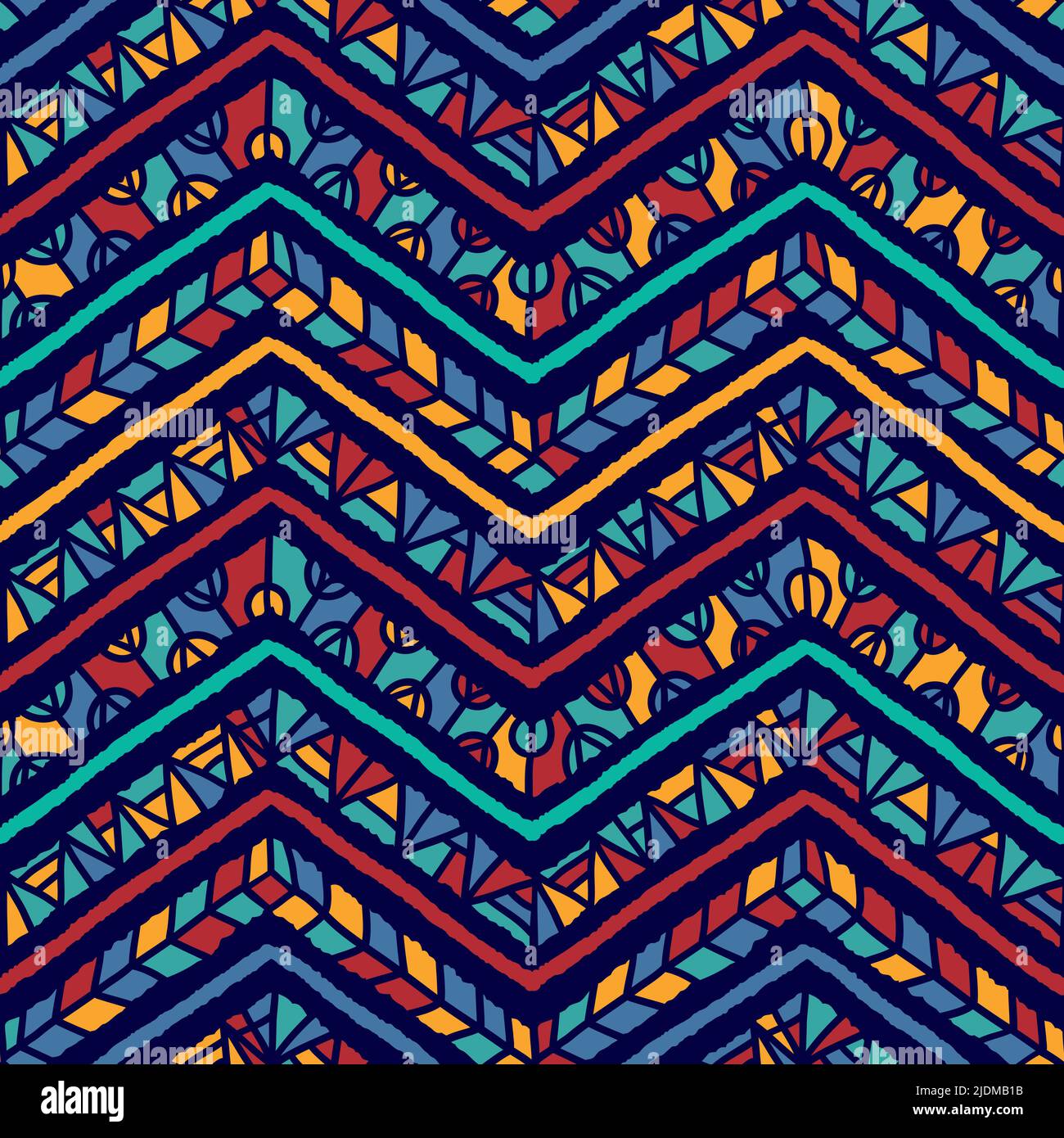 Hand drawn abstract seamless pattern, ethnic background, ethnic style ...