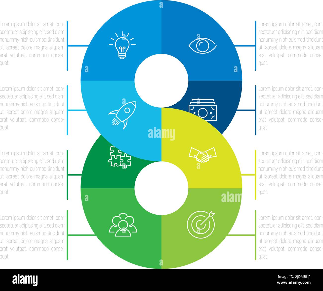 8 steps infographics Cut Out Stock Images & Pictures - Alamy