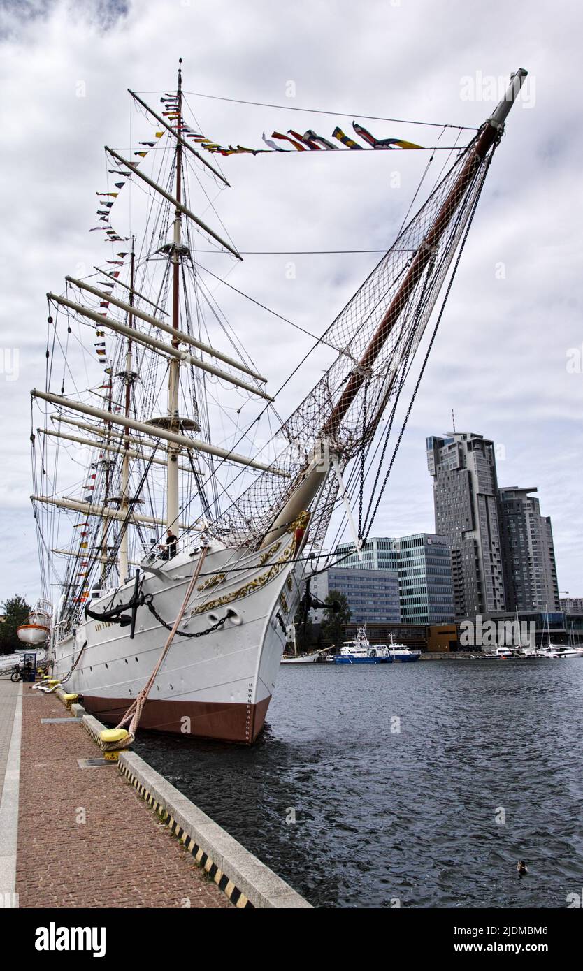 Polish sailing ship Dar Pomorza at the Baltic Sea in Gdynia, Gulf of ...
