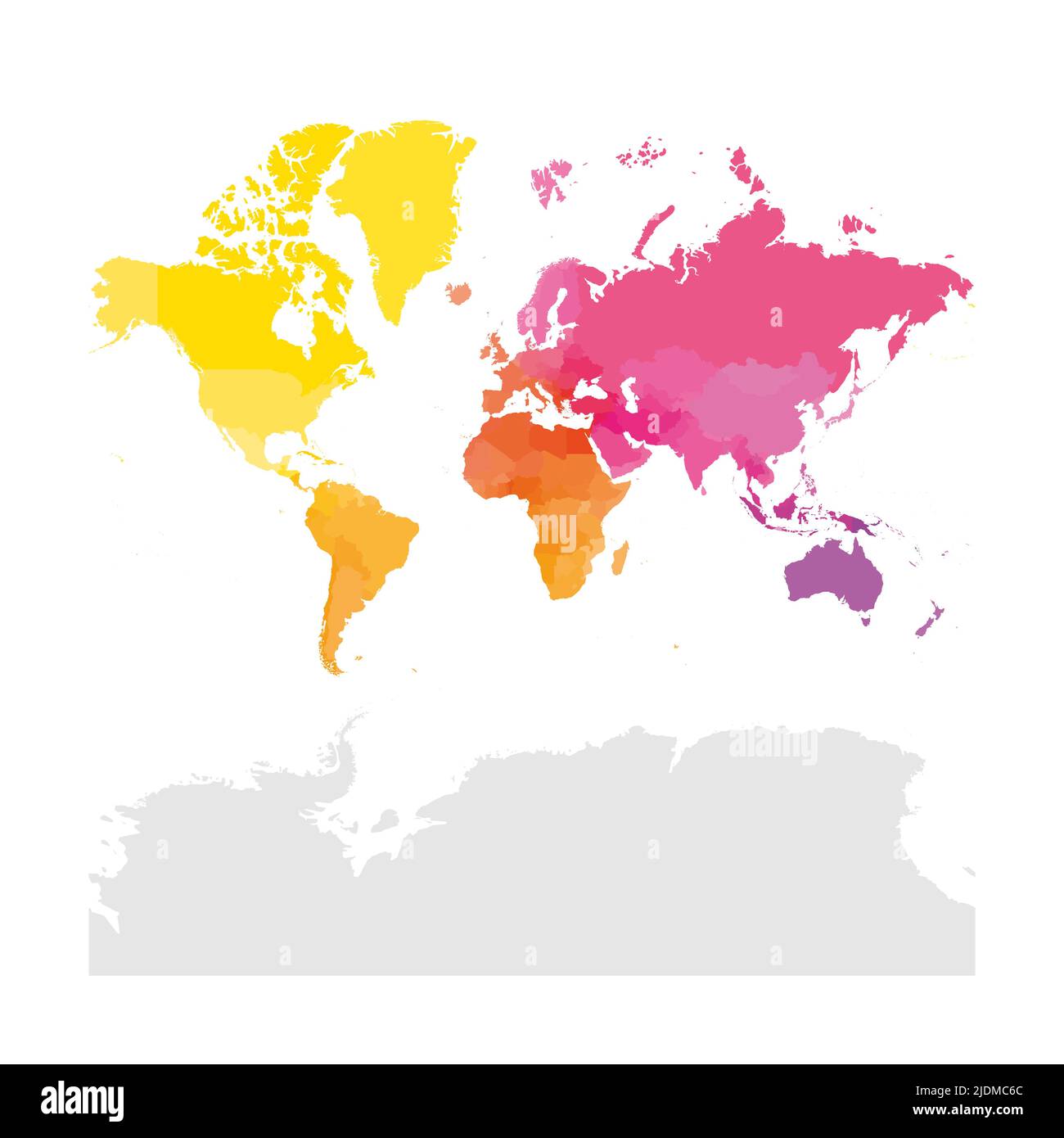 Colorful political map of World Stock Vector Image & Art - Alamy