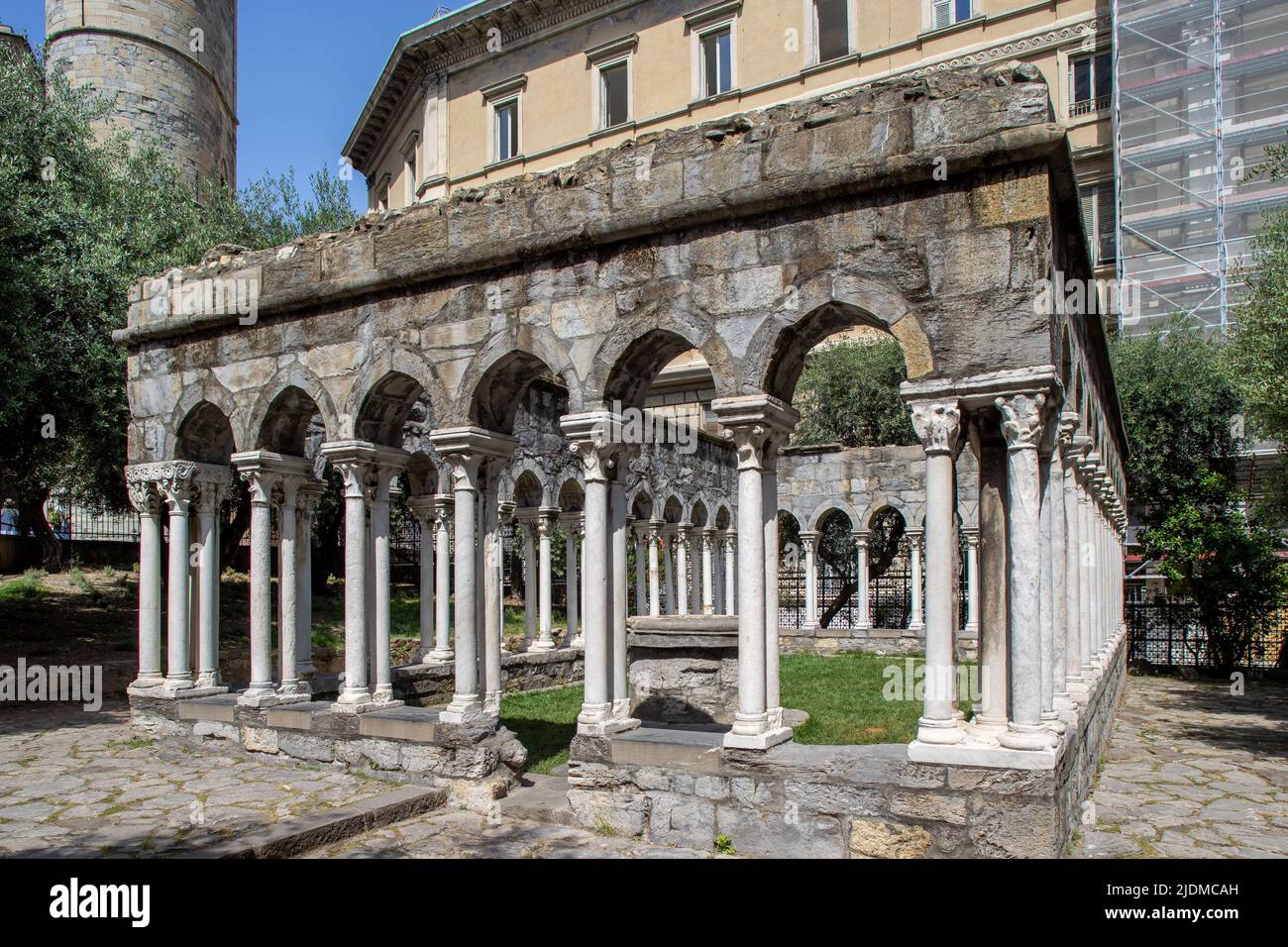 The remains of the Sant Andrea cloister, a 12 th cenury monastery in ...