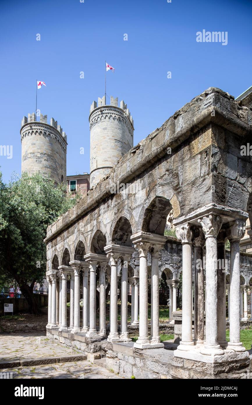 The remains of the Sant Andrea cloister, a 12 th cenury monastery in ...