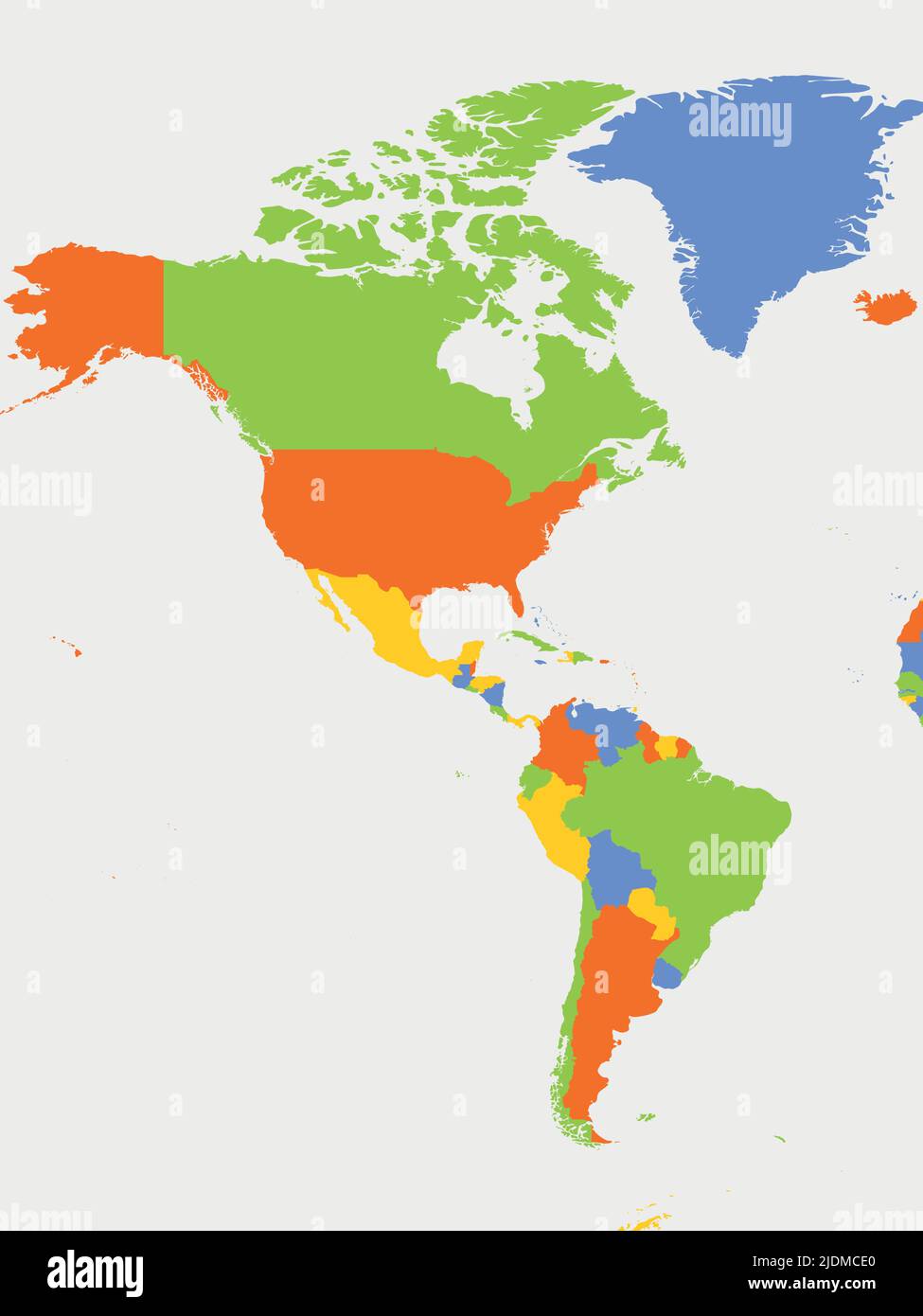 Political map of North and South America Stock Vector Image & Art - Alamy