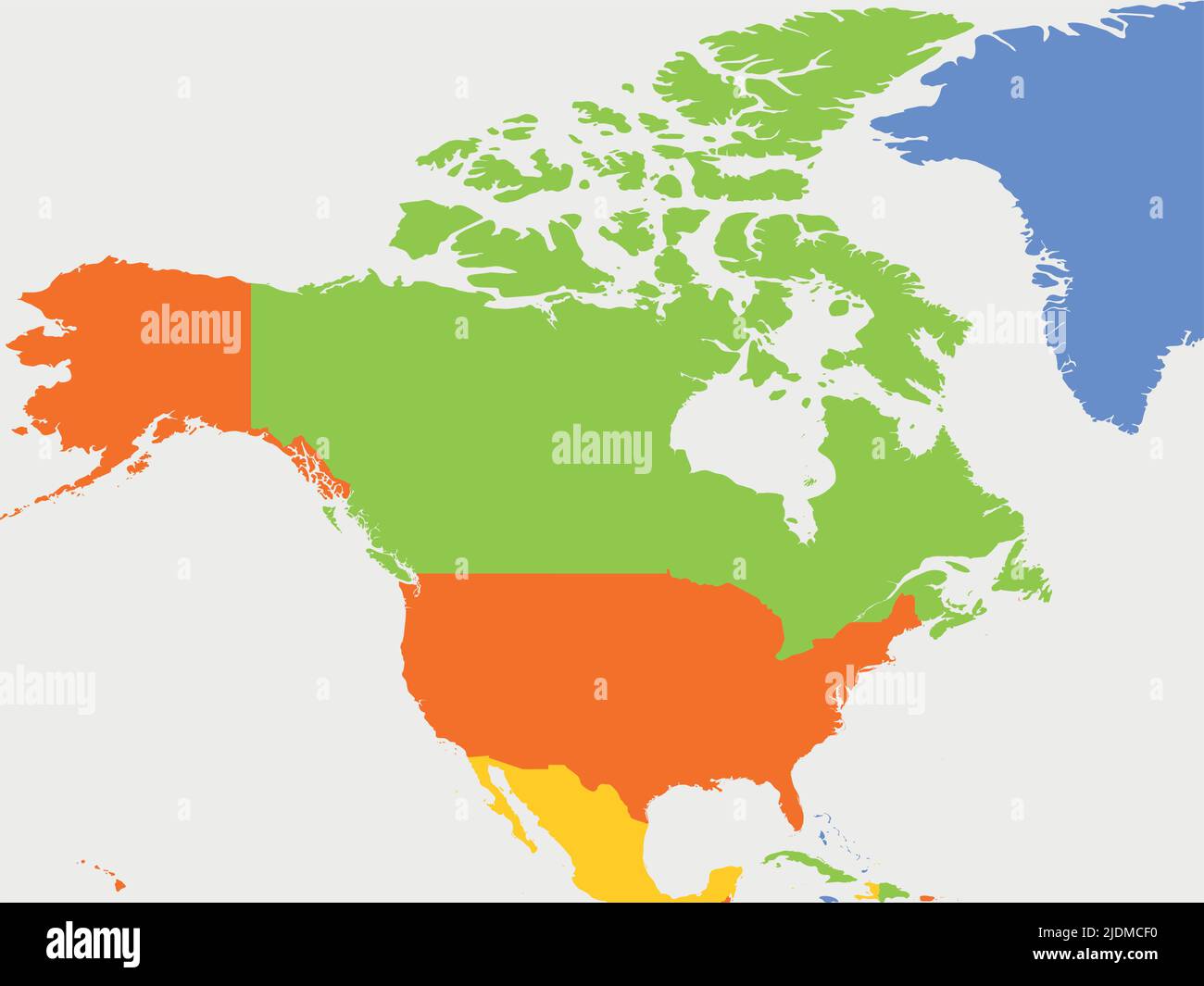 Political map of North America Stock Vector Image & Art - Alamy