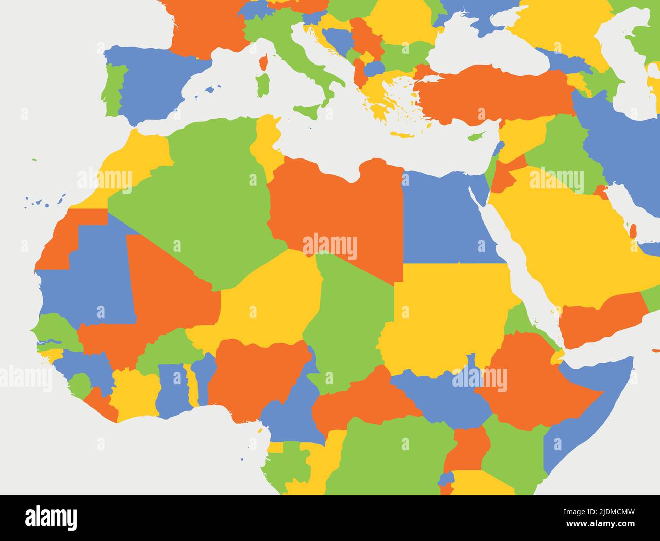Political map of northern Africa Stock Vector Image & Art - Alamy