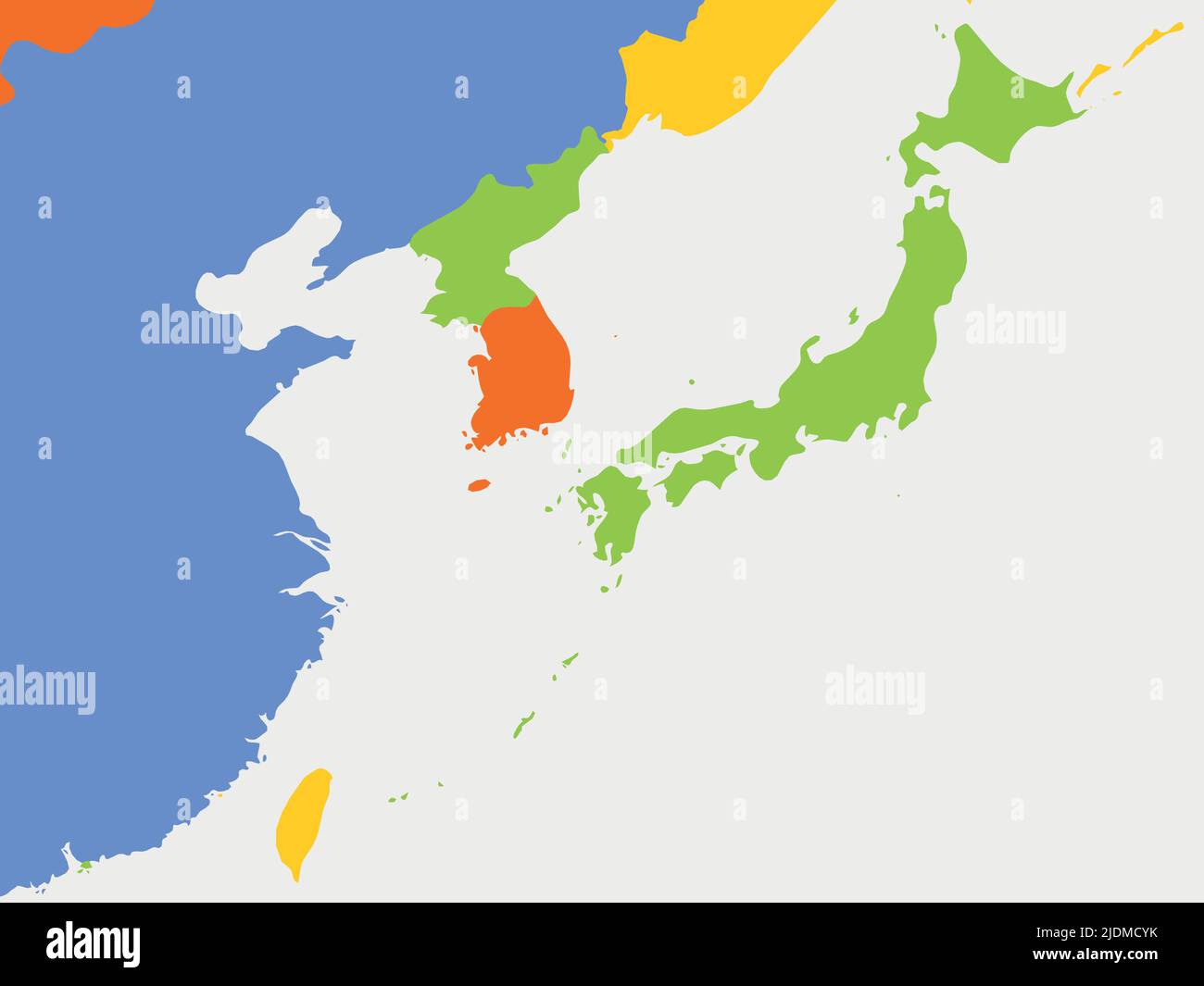 Political map of eastern Asia Stock Vector Image & Art - Alamy