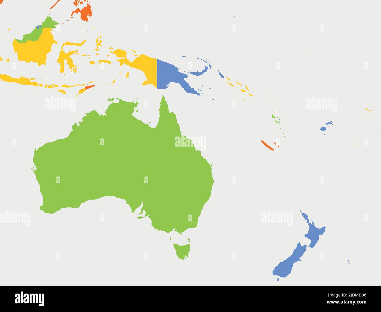 Political map of Australia and Pacific region Stock Vector Image & Art ...