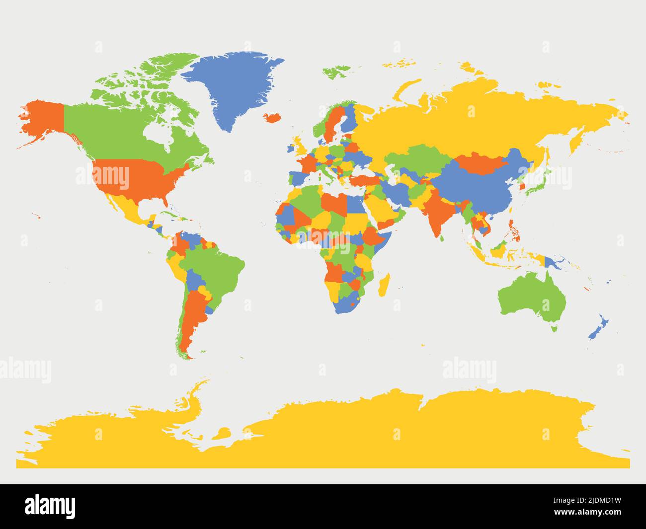 High detailed political map of World Stock Vector Image & Art - Alamy