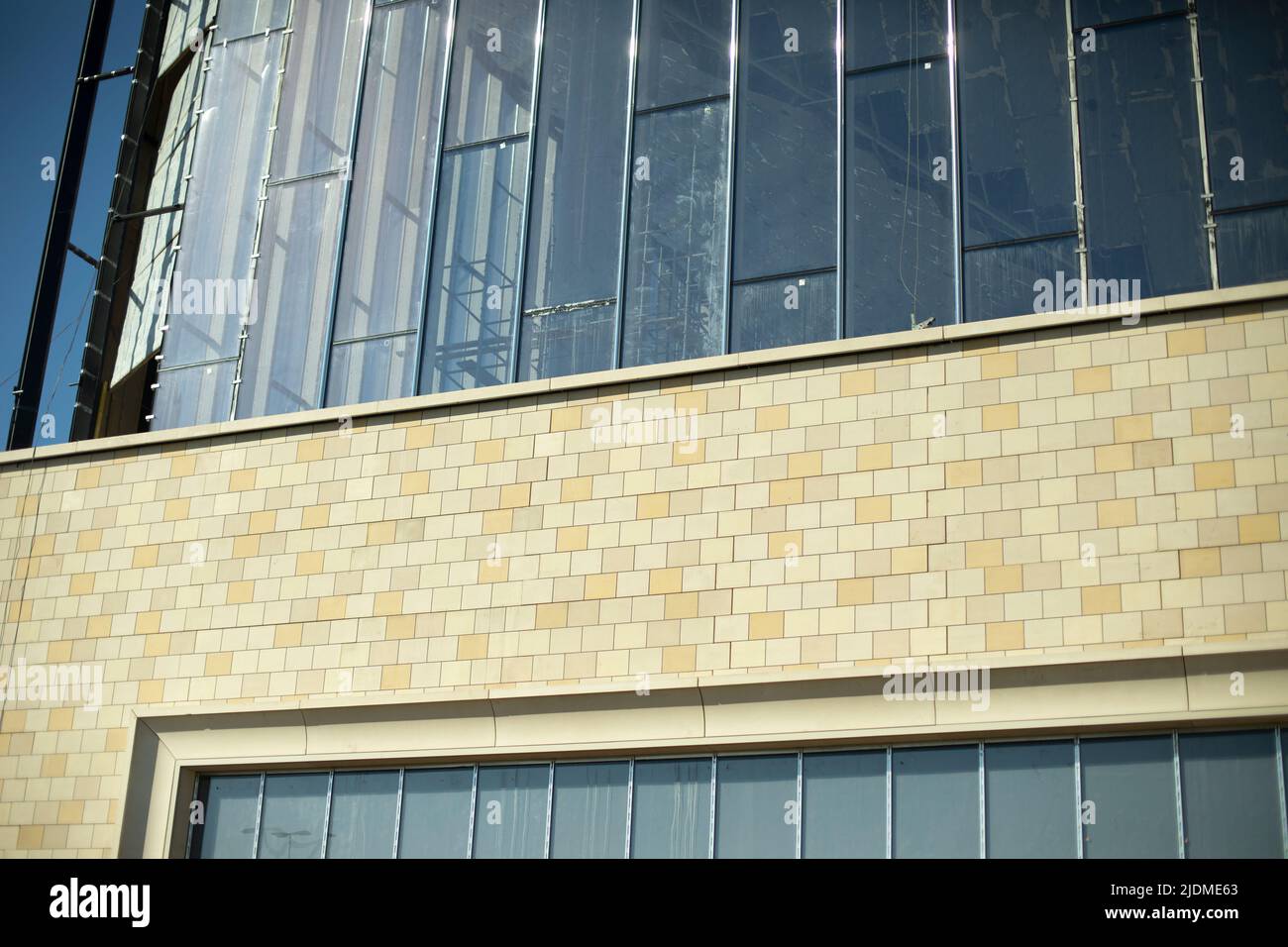 Details of urban architecture. Building is in living area ...