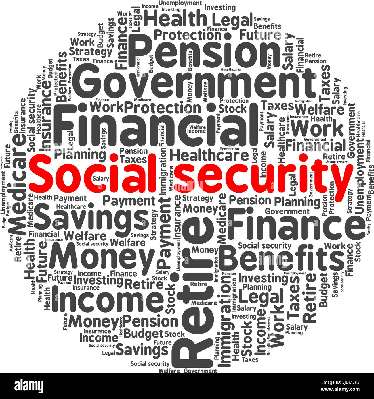 Social security word cloud Stock Vector Image & Art - Alamy