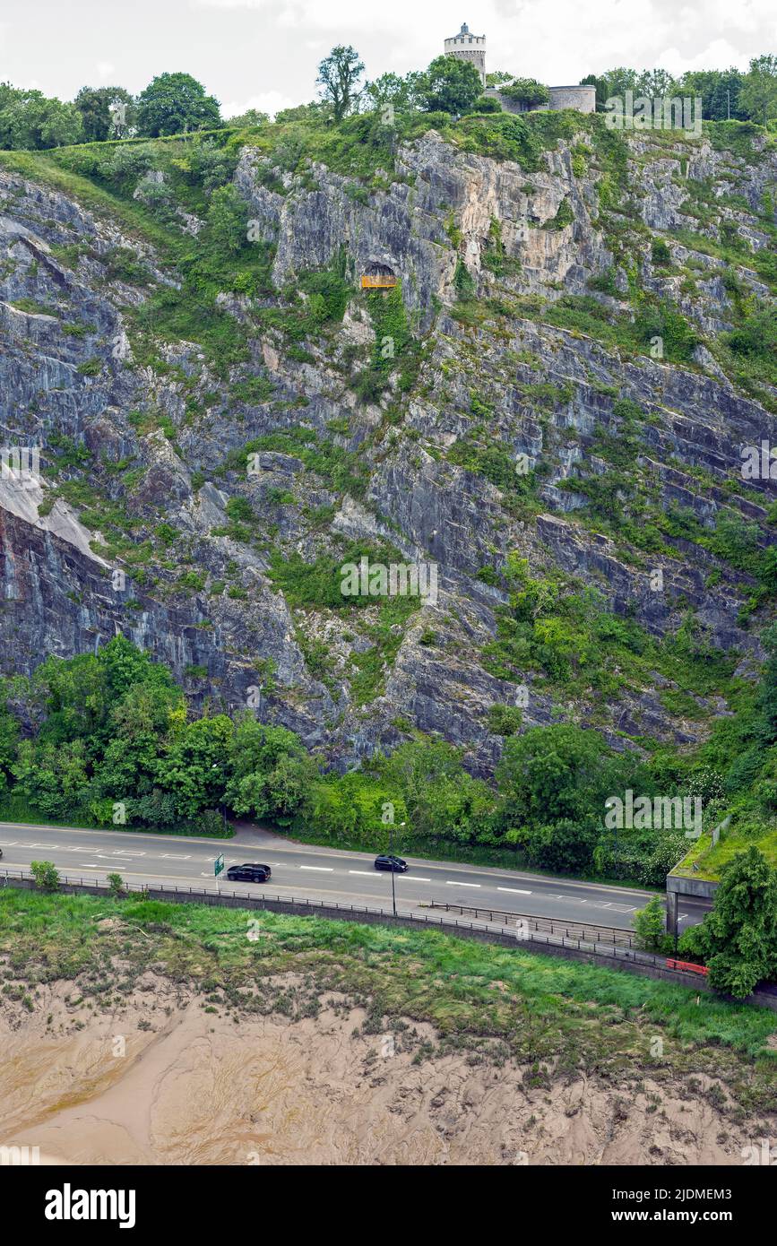 Clifton Observatory and viewing platform, Giant's cave from Clifton ...