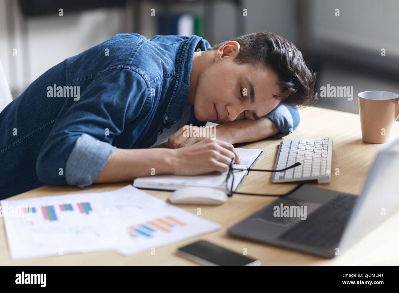 Sleepy overwork hi-res stock photography and images - Alamy