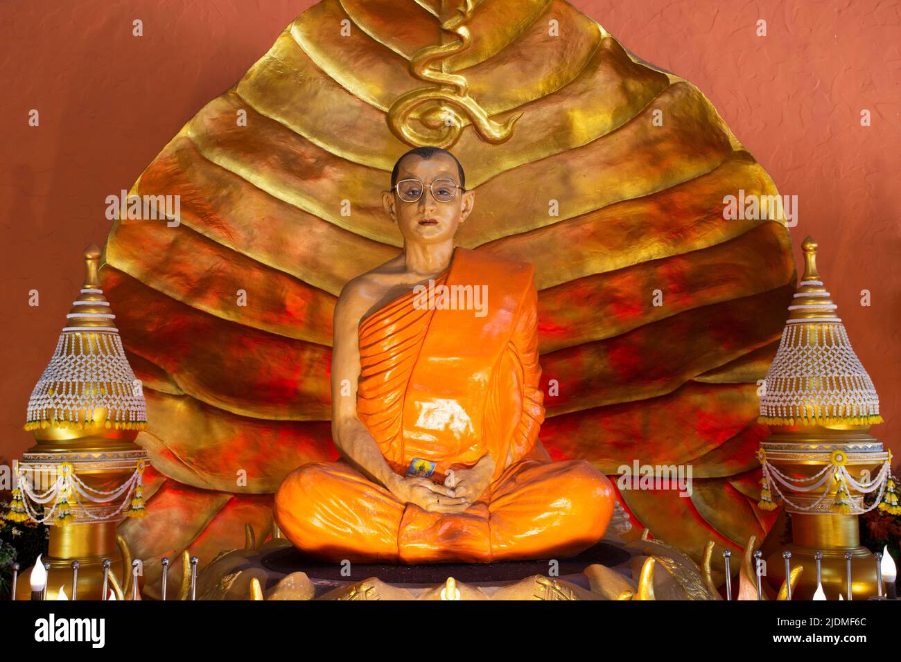 Thai people foreign travelers travel visit and respect praying blessing ...