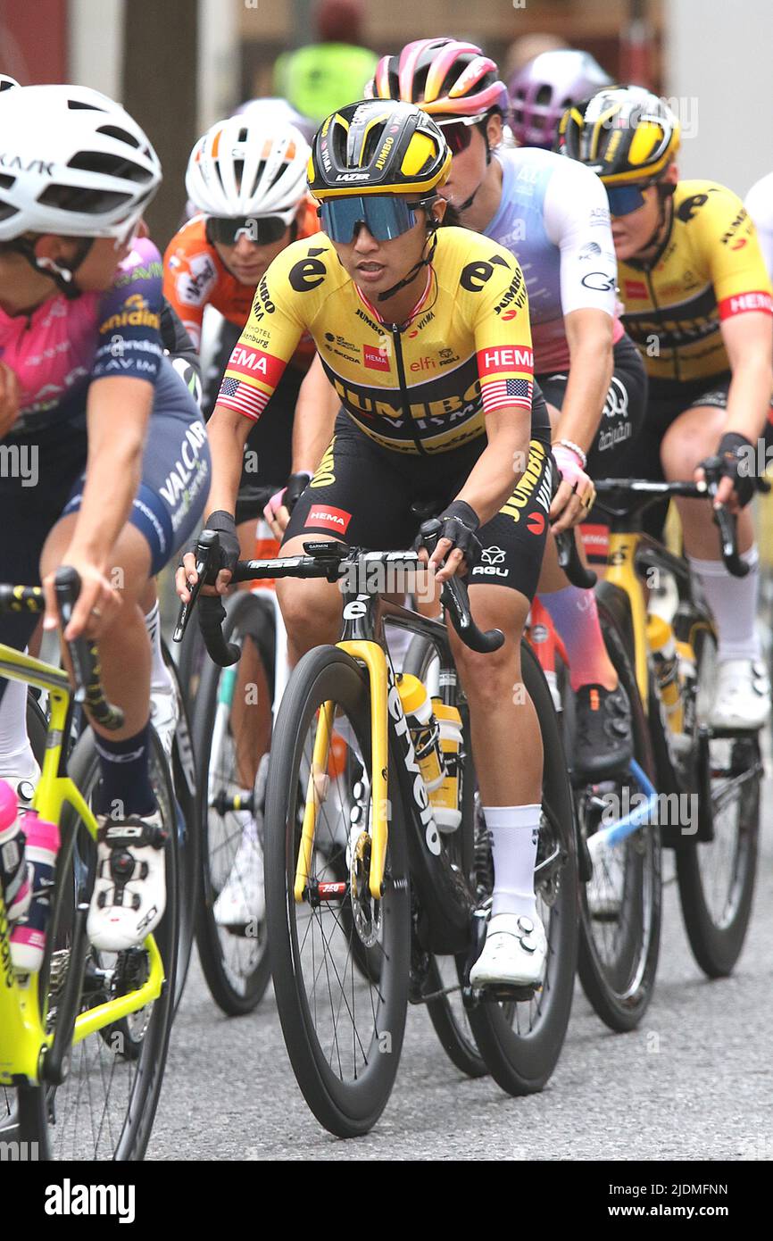 Coryn Labecki of the United States of America USA riding for Team Jumbo ...