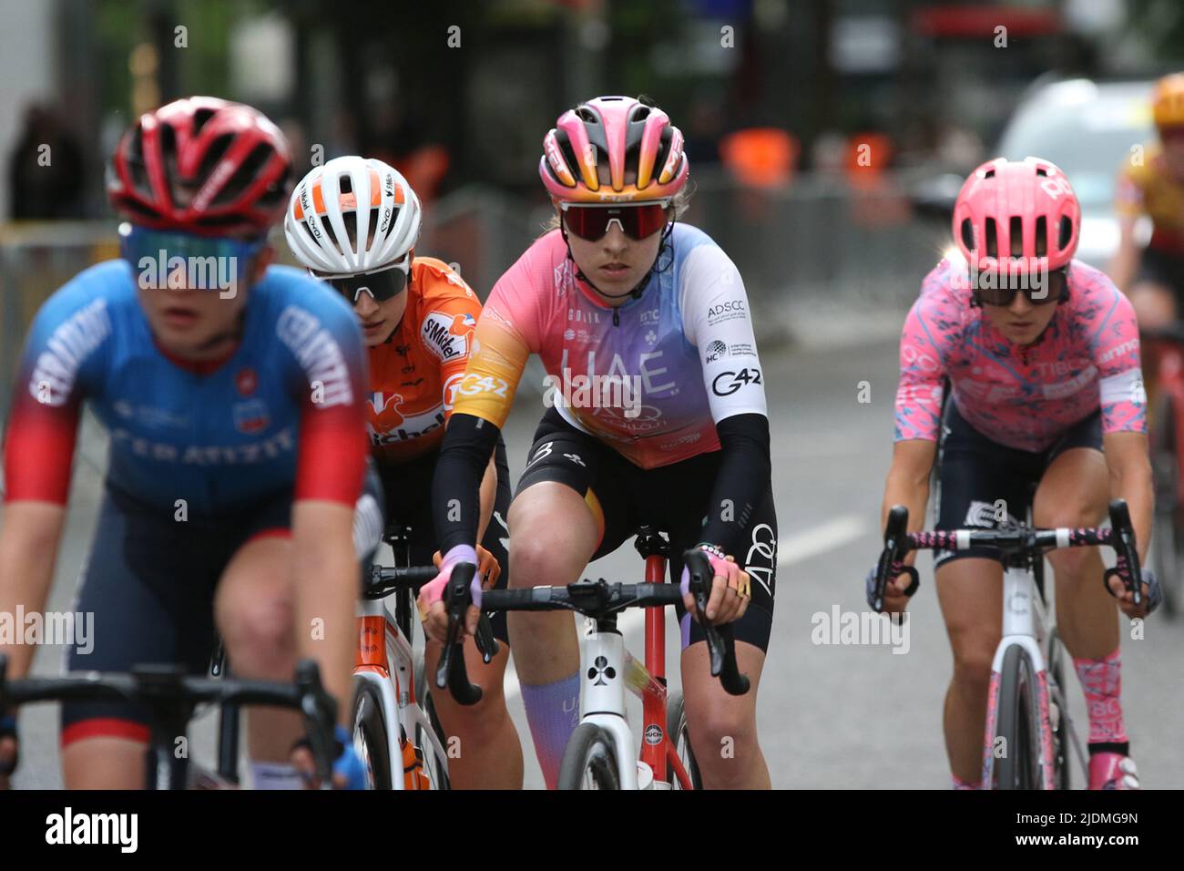 Marta Bastianelli of Italy of team UAE Team ADQ in the 2022 RideLondon ...