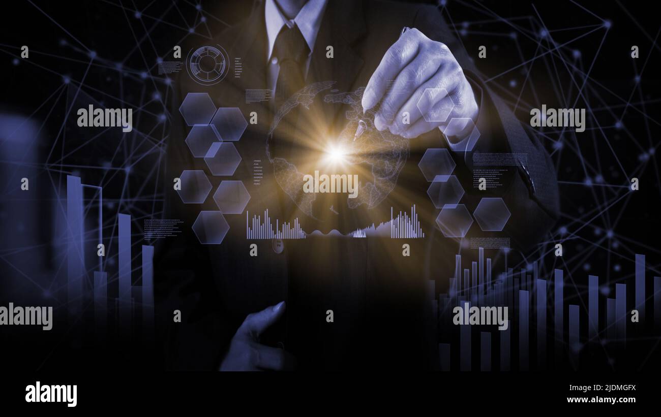 Stock market or forex trading graph and candlestick chart suitable for ...