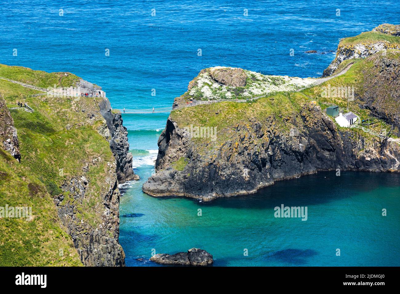 Carrick-a-Rede Rope bridge on the Antrim Coast Stock Photo - Alamy