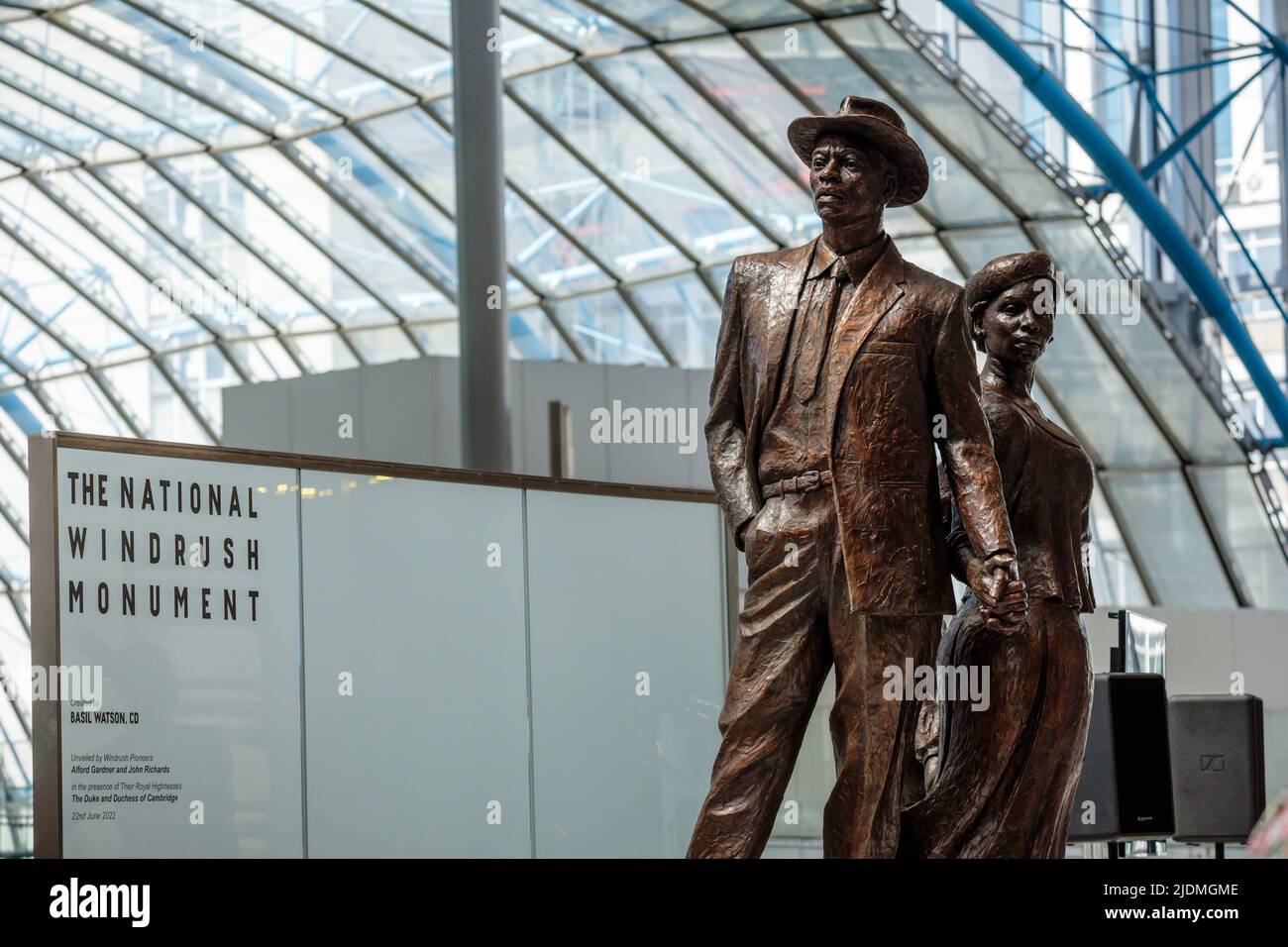 National Windrush Monument, Waterloo Station, London, UK. 22nd June ...