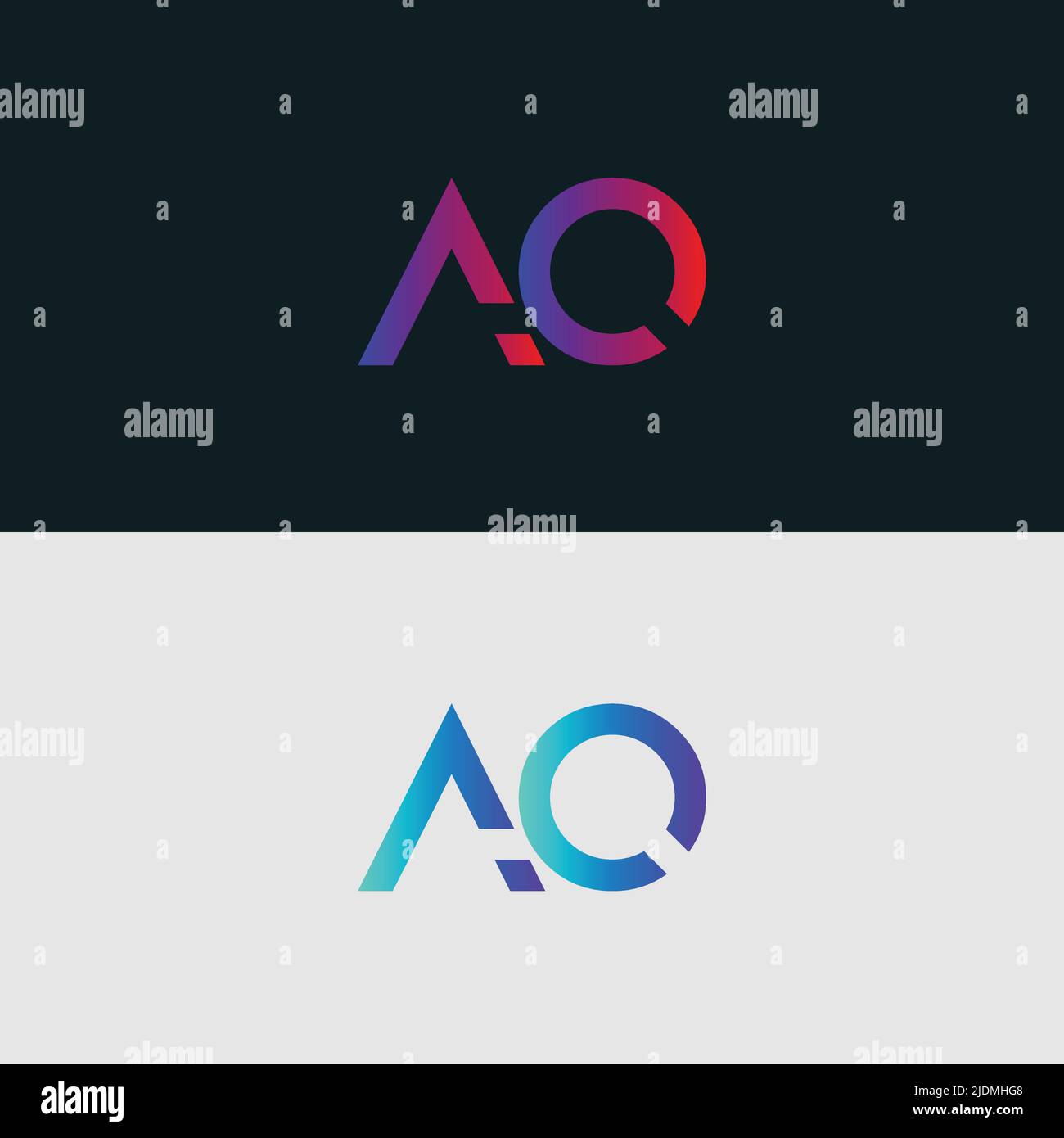 Alphabet letter icon logo AQ Stock Vector Image & Art - Alamy