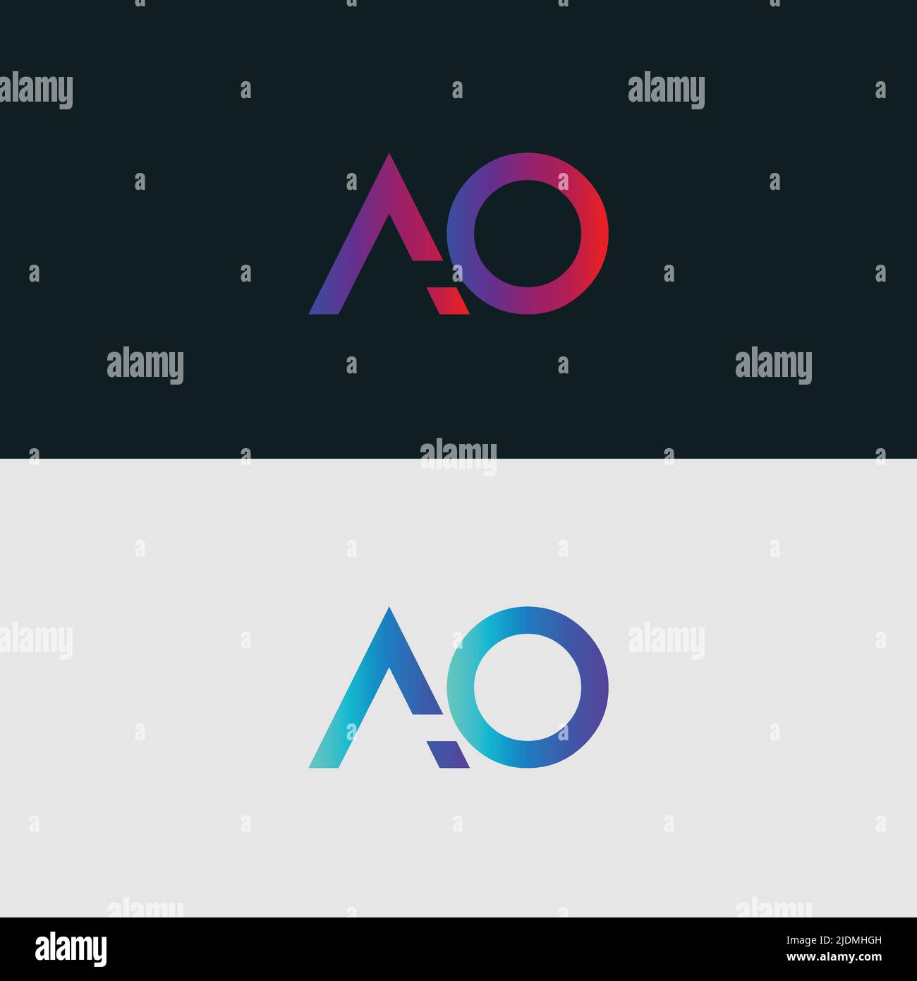 Alphabet letter icon logo AO Stock Vector Image & Art - Alamy