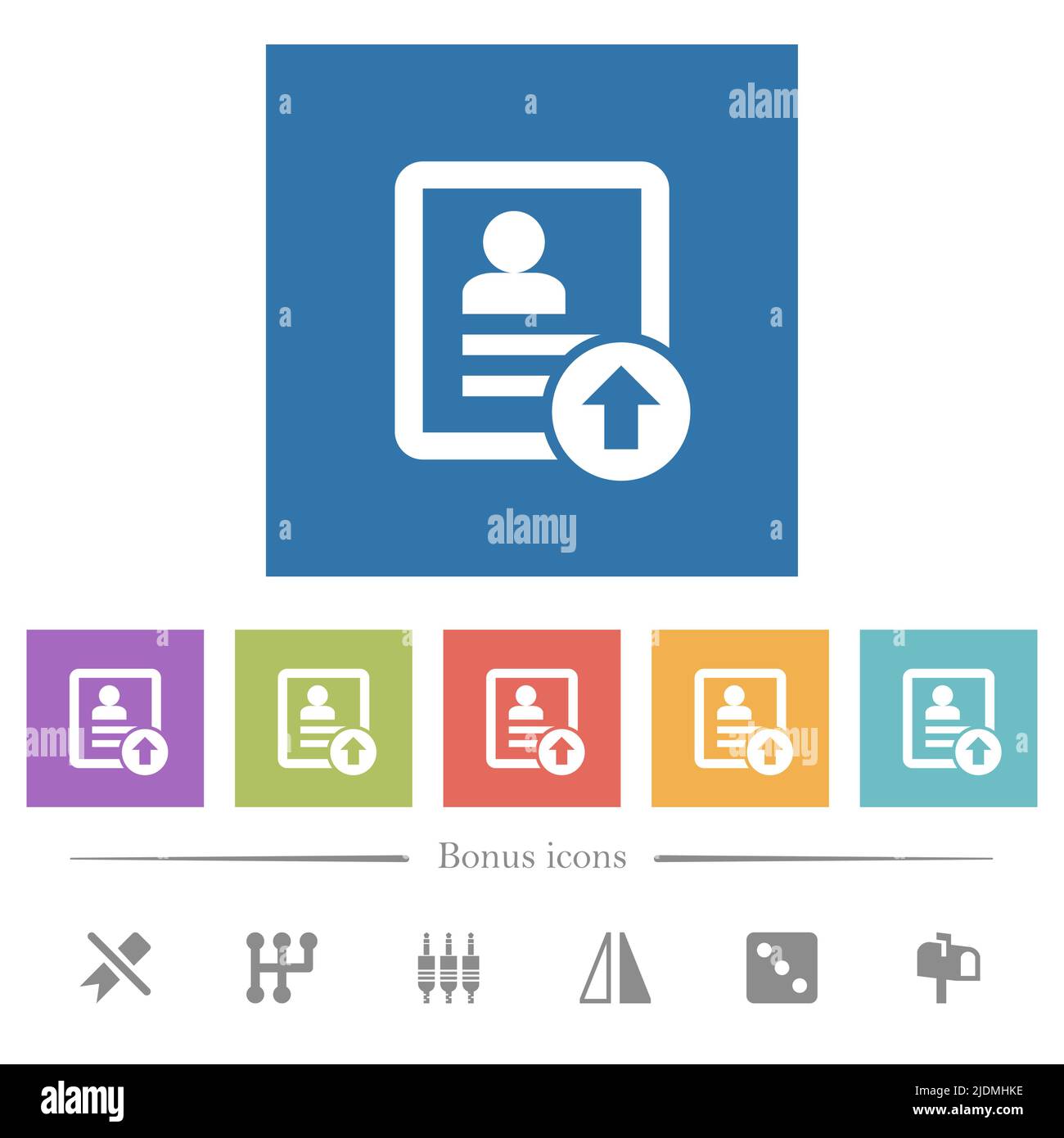 Move up contact flat white icons in square backgrounds. 6 bonus icons ...