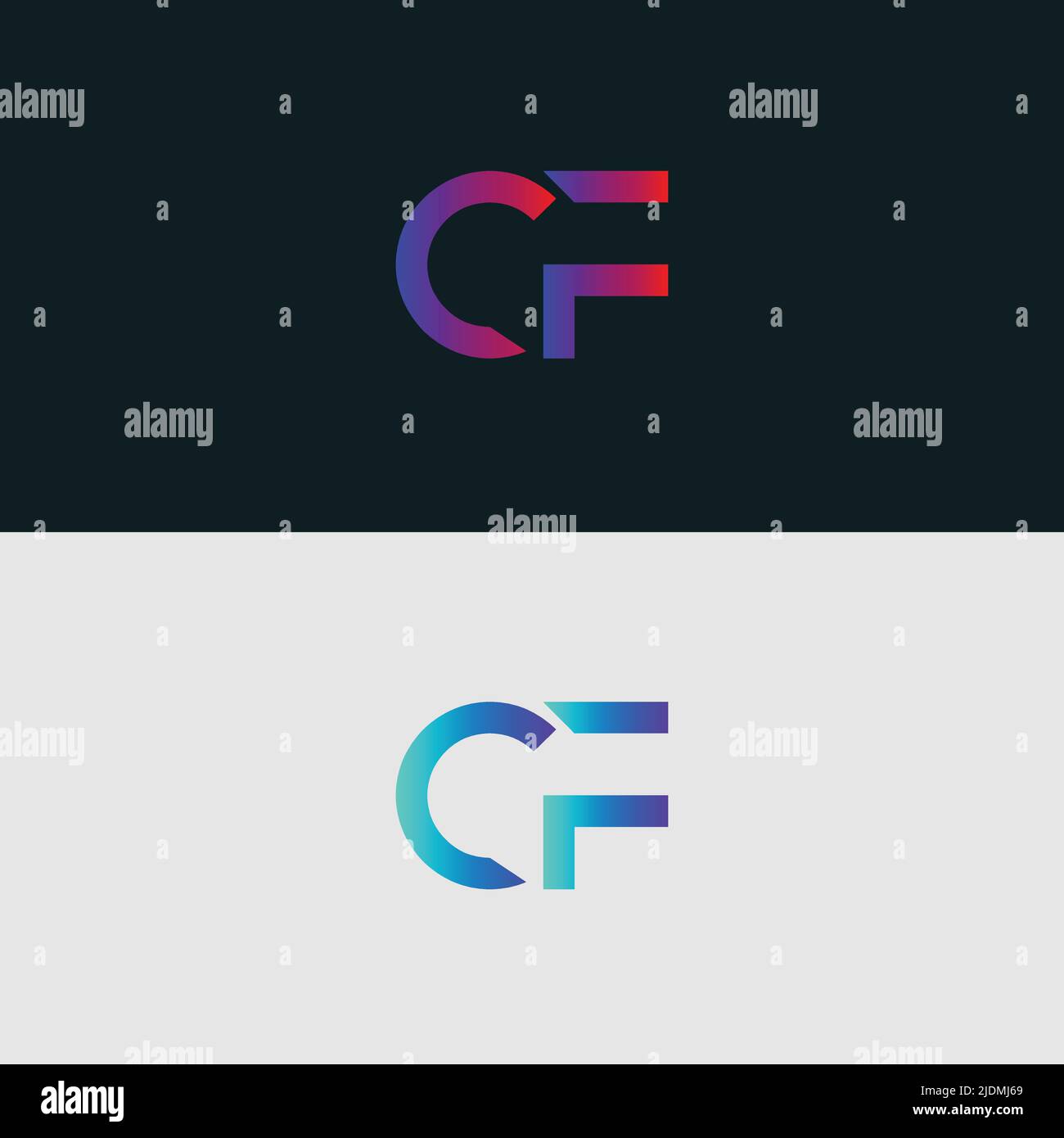 Alphabet letter icon logo CF Stock Vector Image & Art - Alamy