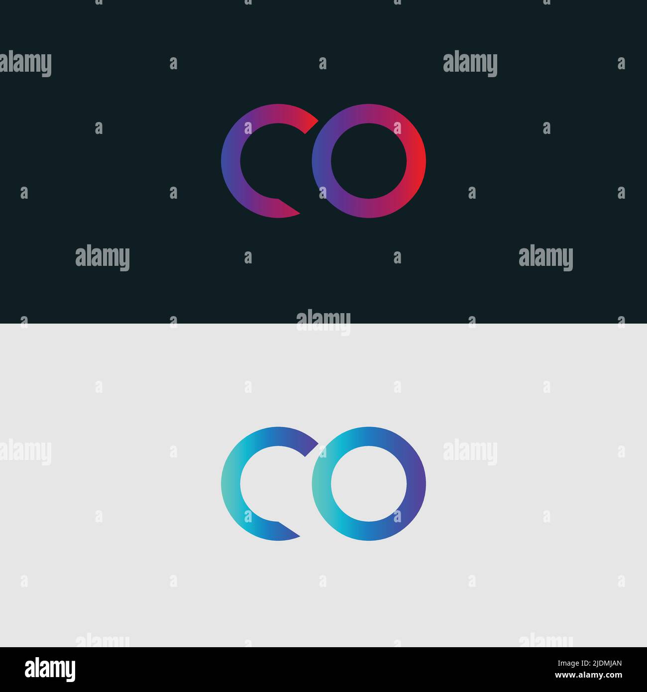 Alphabet letter icon logo CO Stock Vector Image & Art - Alamy
